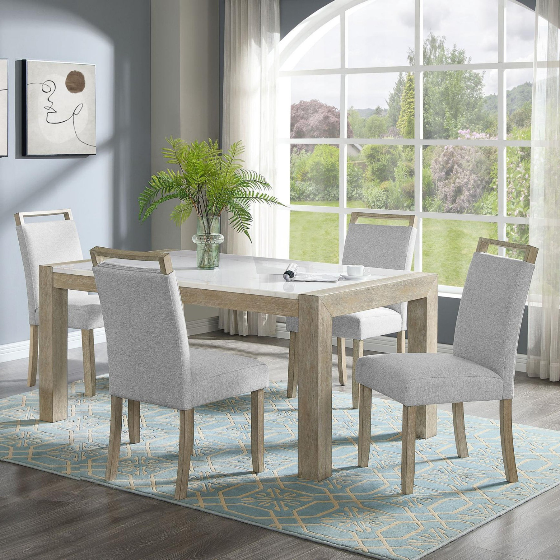 Wildon Home® Contemporary Style 7pc Dining Set | Wayfair