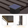 Causeway Bay Solar Light Metal Pergola with Adjustable Louvers and ...