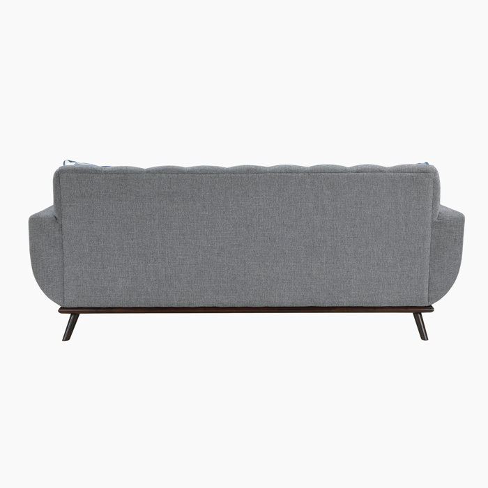 George Oliver Keedyn 87'' Chenille Square Arm CAL117 Compliant Sofa ...