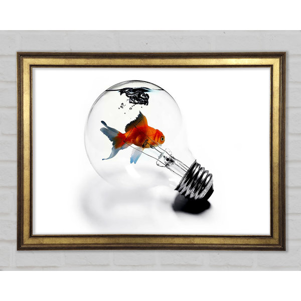 Happy Larry Goldfish Light Bulb Framed Print | Wayfair.co.uk