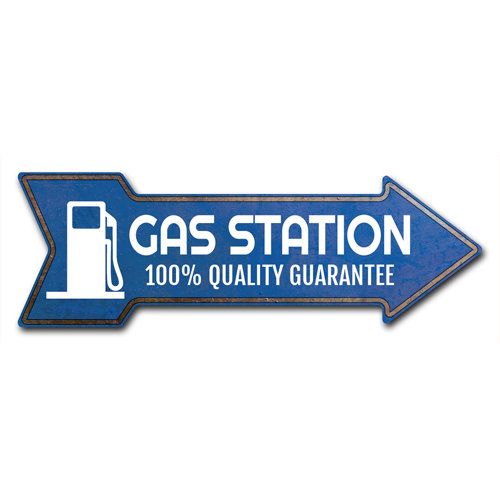 SignMission Decal-999851_Gas Station Arrow Decal Funny Home Décor 24 ...