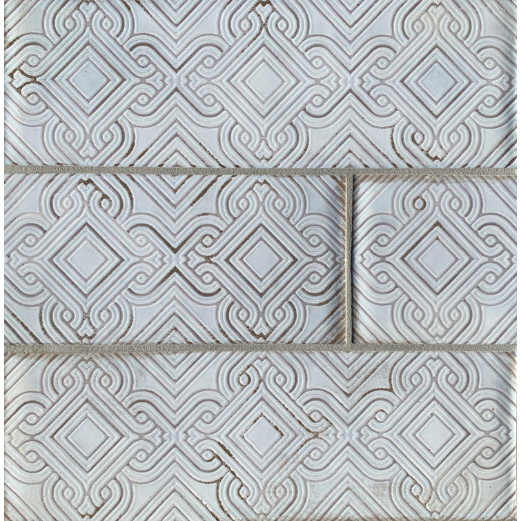 BATCH Paris 4" x 12" Patterned Subway Tile | Wayfair