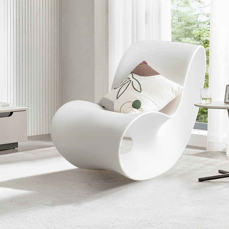 Orren Ellis Keshet Polyethylene Plastic Rocking Chair | Wayfair