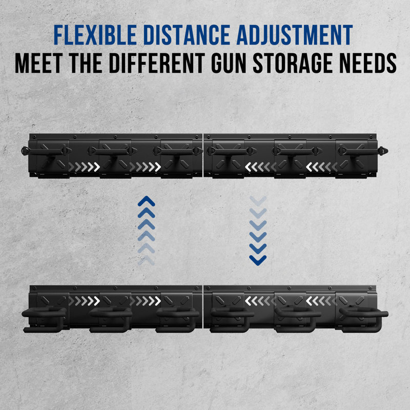 Blacksmith Rifle Racks Wall Mounted, 6-Slot Gun Rack | Wayfair