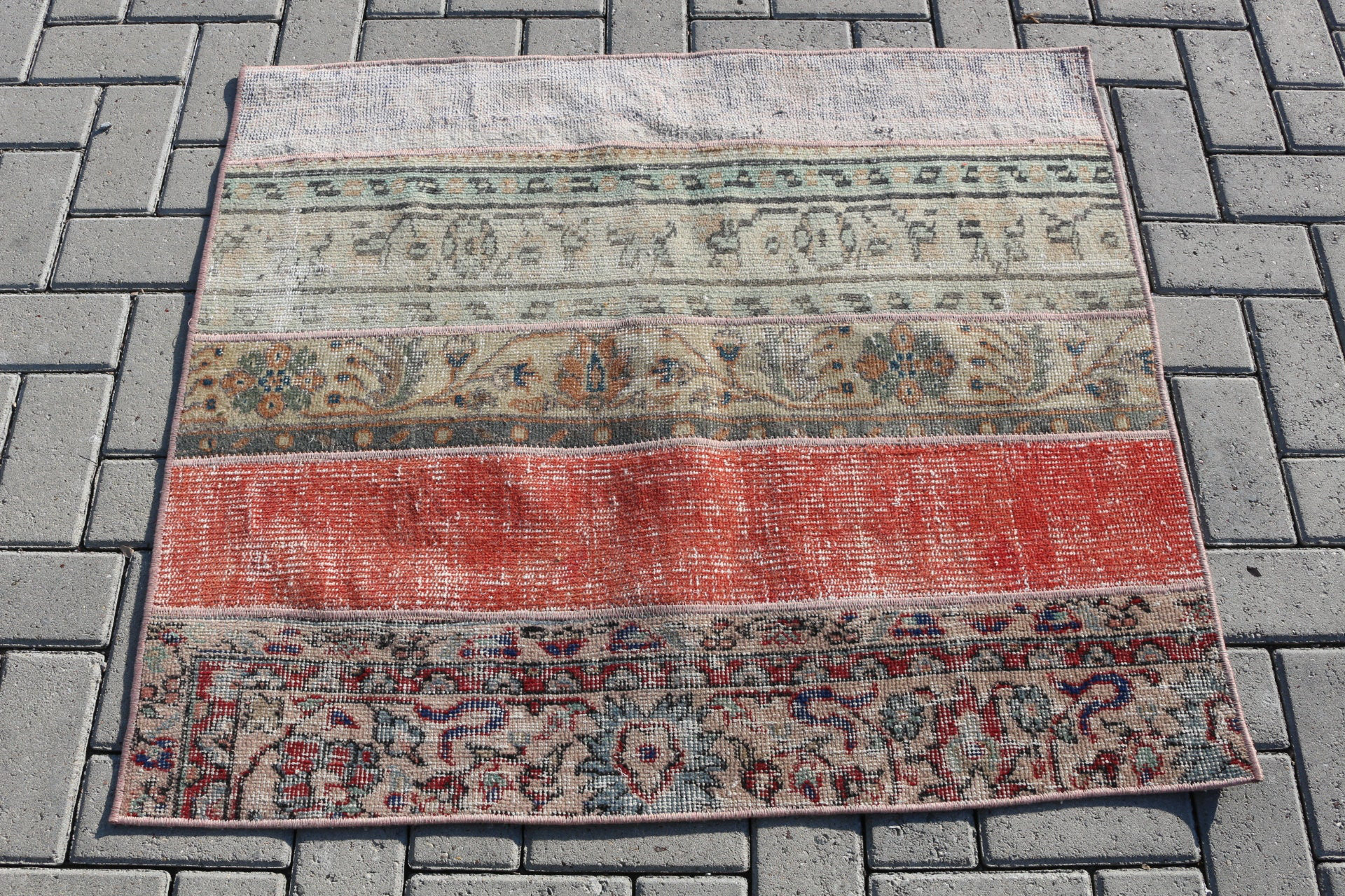 Bungalow Rose Vintage Turkish Door Mat Unique Woven Pattern And Pastel ...