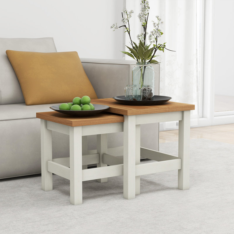 Winston Porter Farmhouse Nesting Table Set Of 2 | Wayfair
