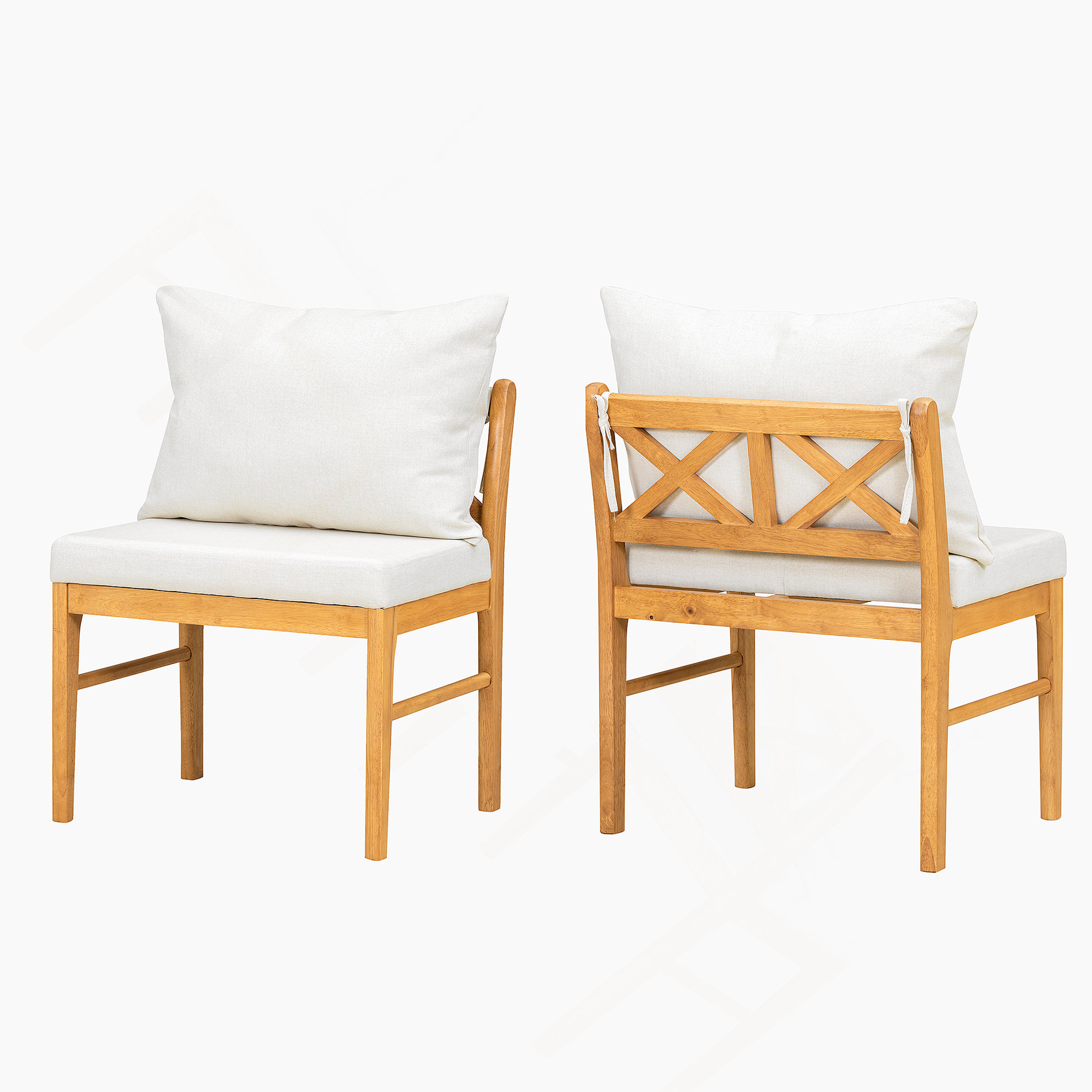 August Grove® Farmhouse Modern Dining Chairs Set Of 2: Handwoven ...