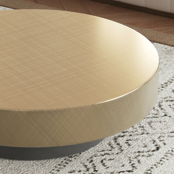 Everly Quinn Coleon Luxurious Bronze Nesting Coffee Table with Storage ...