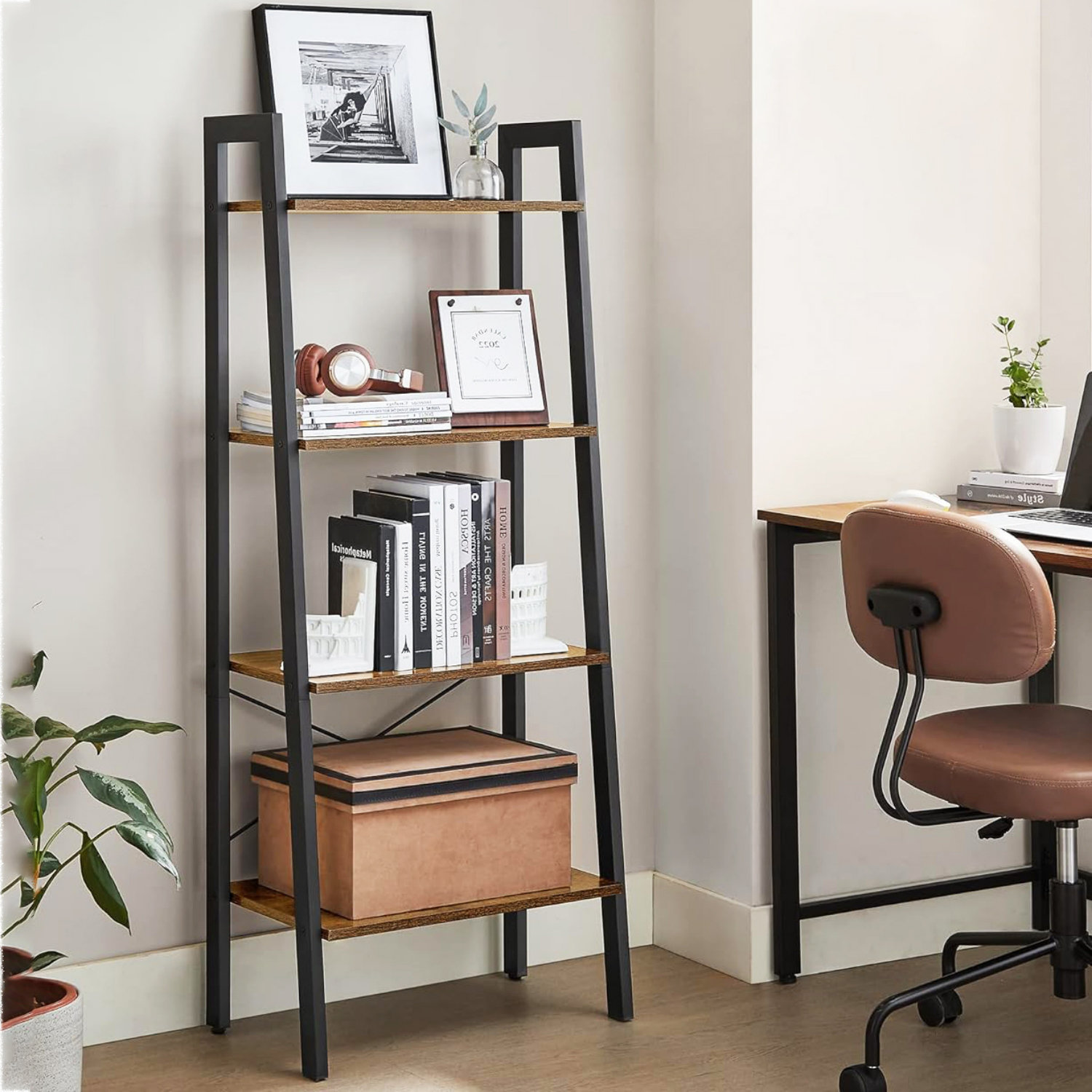 Ameriwood 4-Tier Bookshelf with Steel Frame - Wayfair Canada