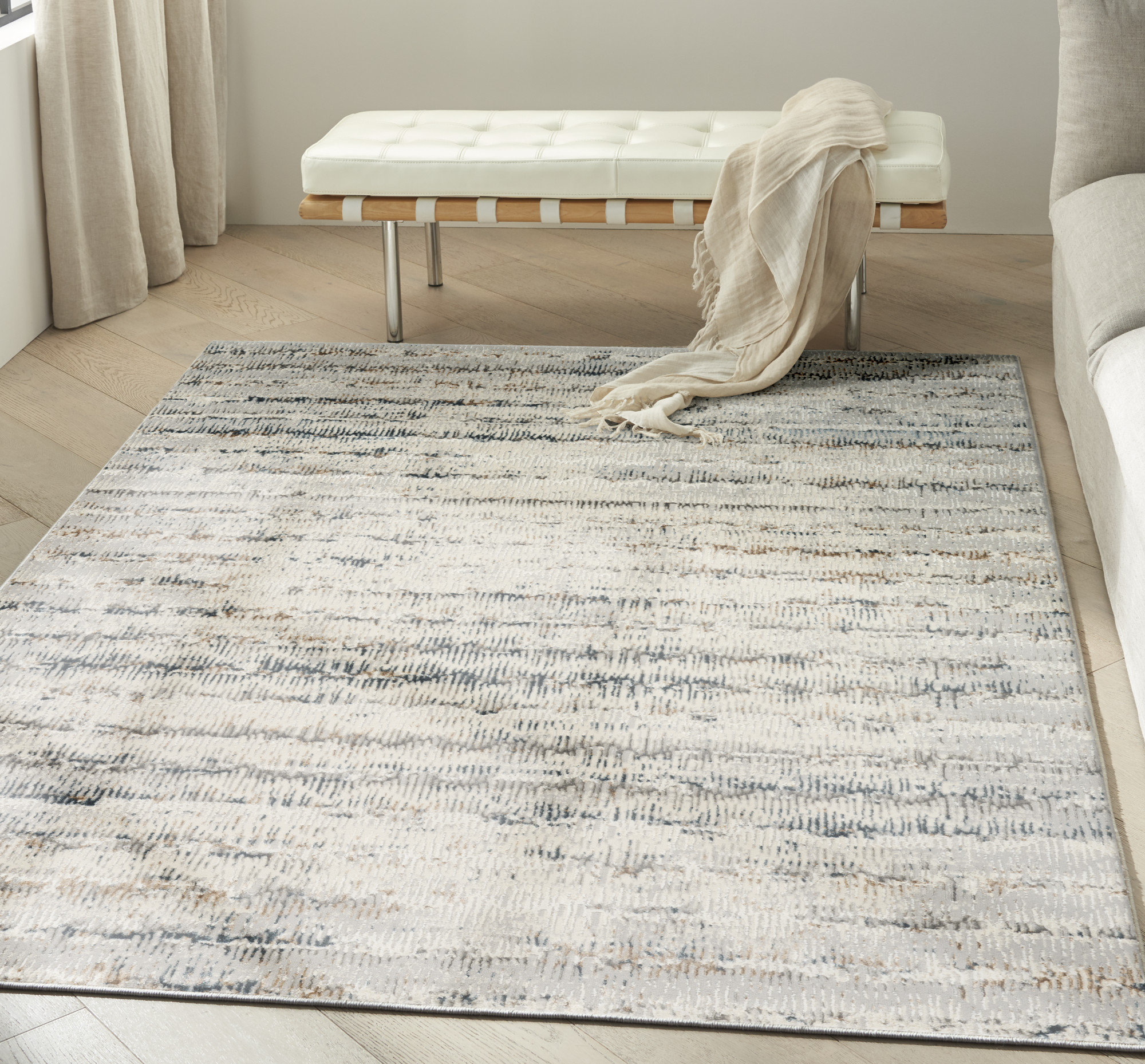 Calvin Klein CK073 Compass Ivory Multicolor Modern Indoor Rug - Wayfair ...