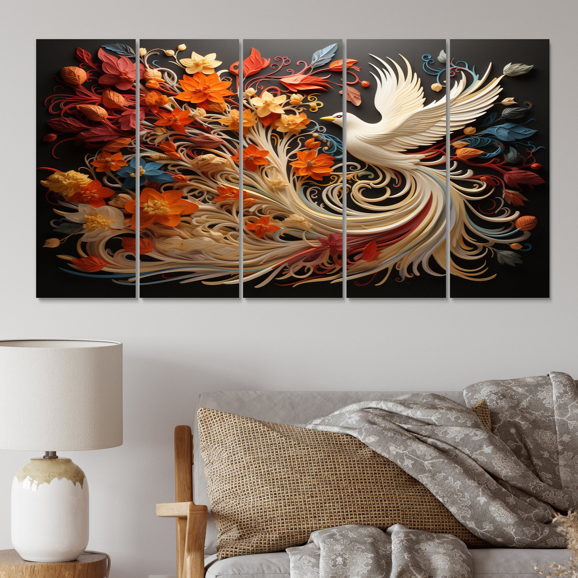 Winston Porter Christianity Pentecost Fire On Canvas 5 Pieces Print ...