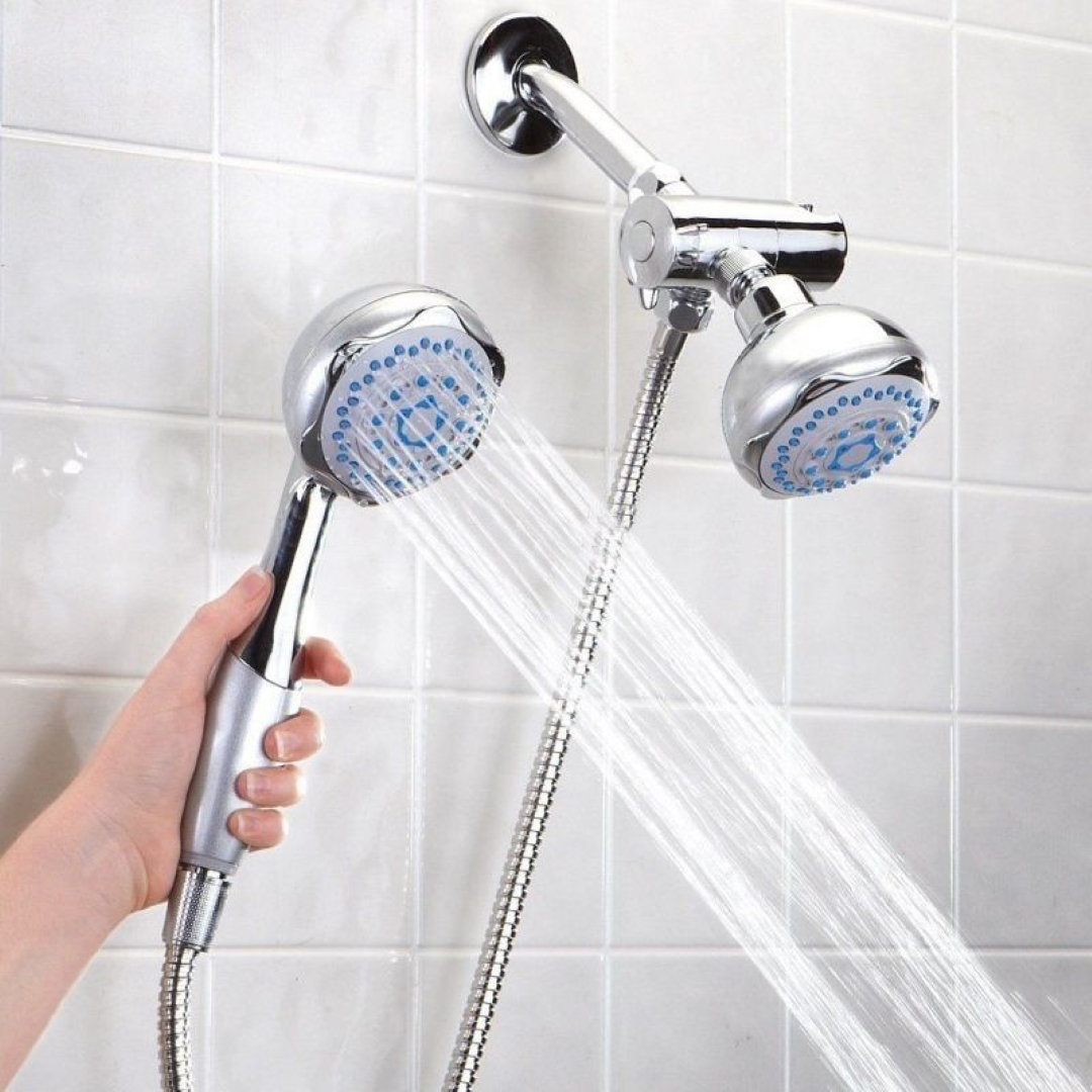 Juno Showers Juno Bella Chrome Finish Shower Head with 3-Way Diverter ...