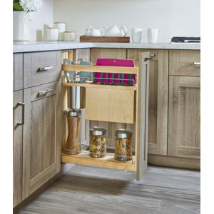 Rev-A-Shelf Wood Base Cabinet Knife Block Pull Out Organizer with Soft ...