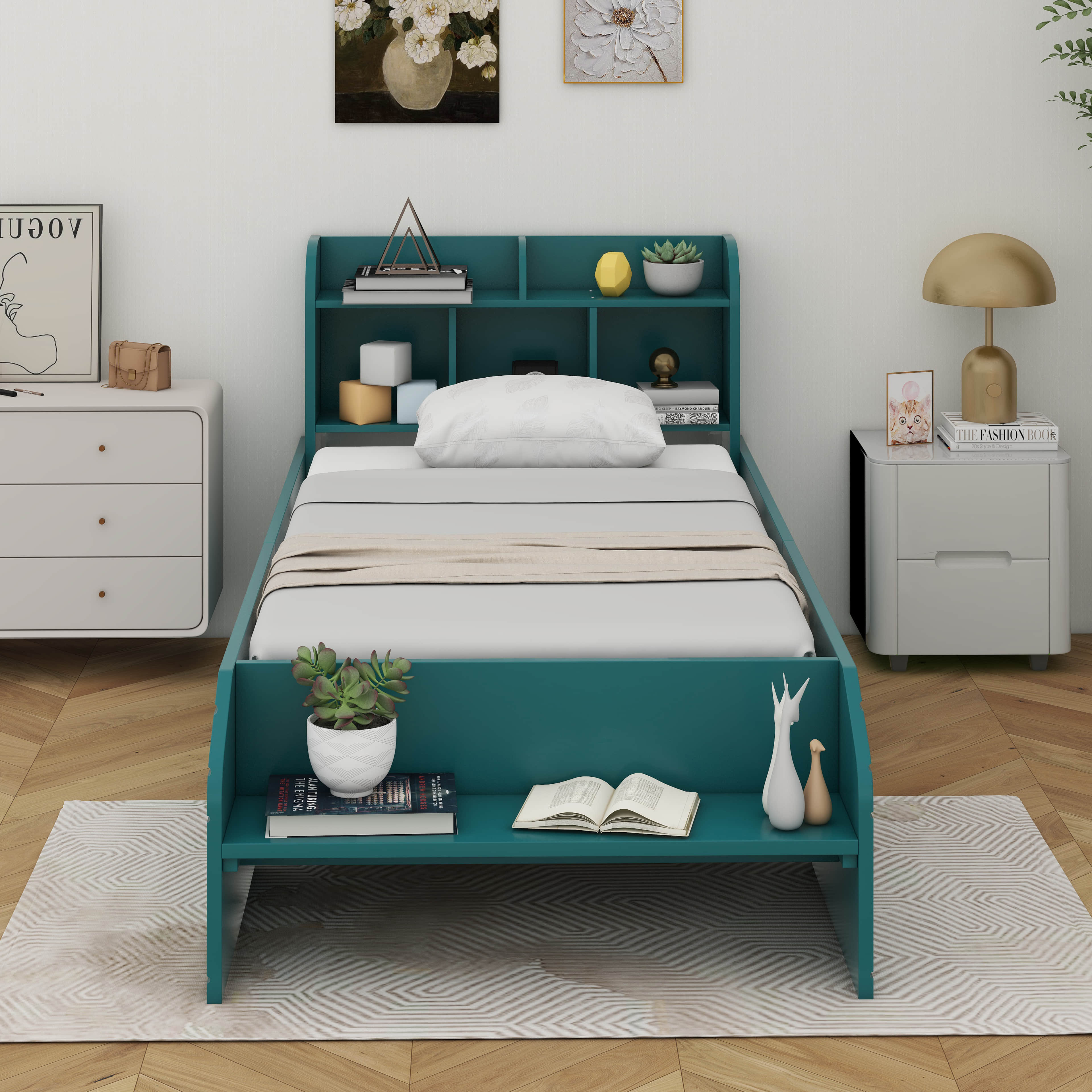 Red Barrel Studio® Harkleroad Bookcase Storage Bed | Wayfair