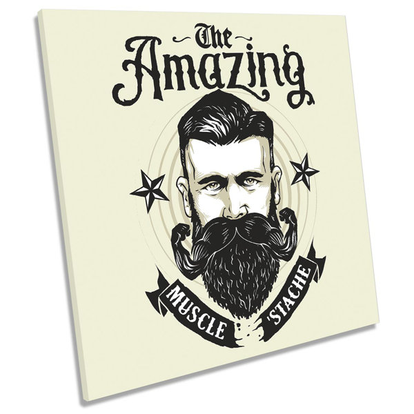 ClassicLiving X9190 The Muscle Stache - Wrapped Canvas Art Prints ...