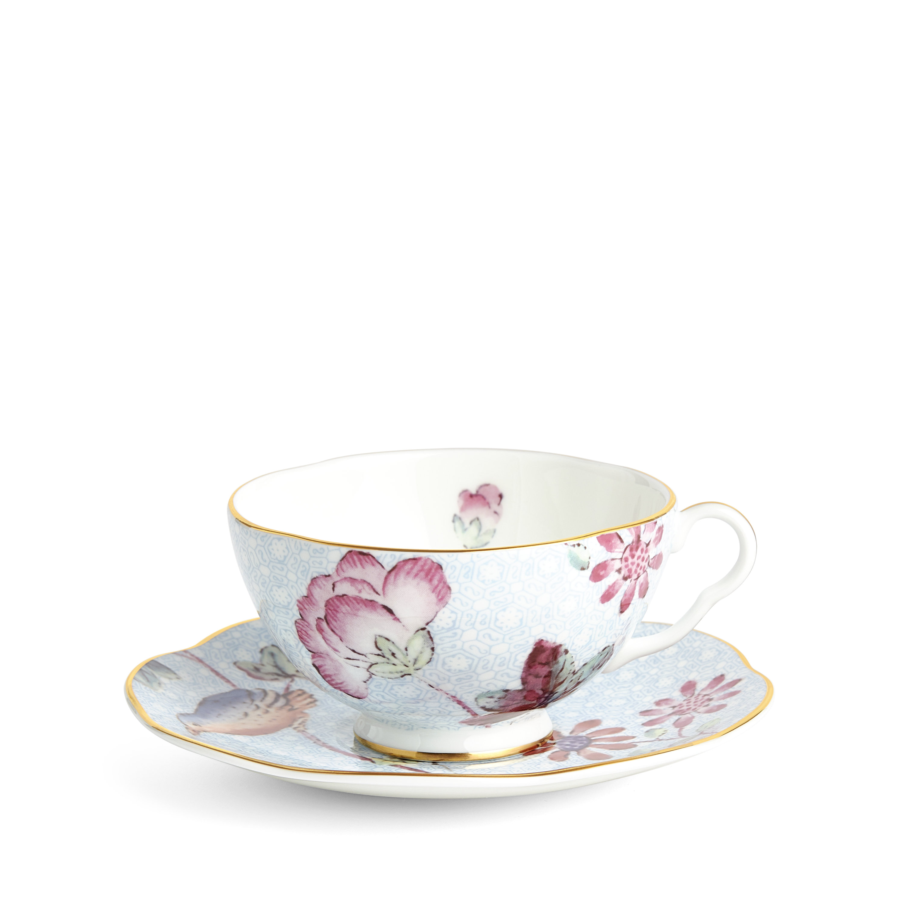 Wedgwood Cuckoo Blue Teacup & Saucer | Perigold