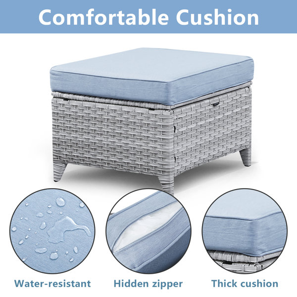 Winston Porter Tonry 5 - Person Outdoor Seating Group with Cushions ...