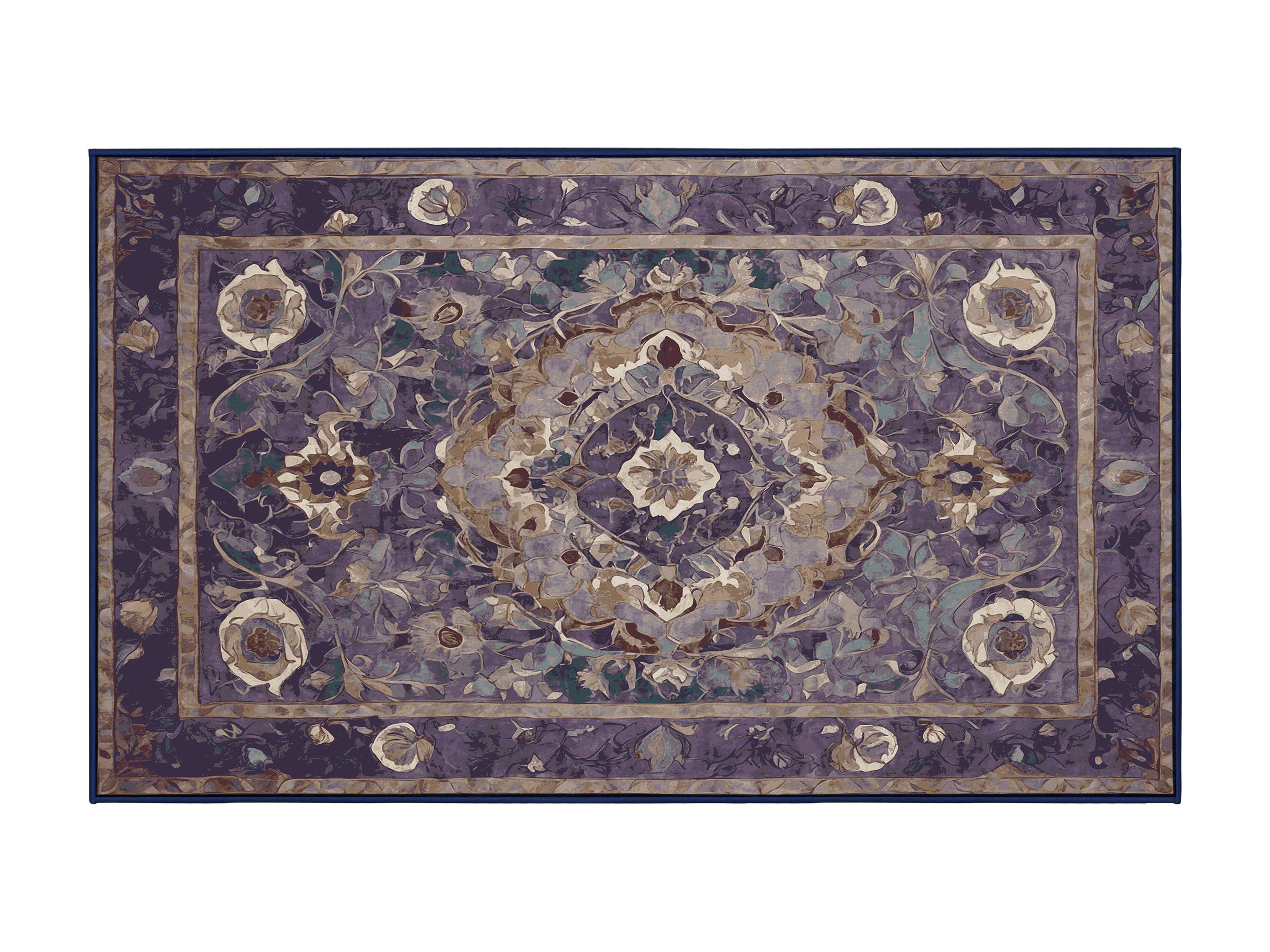 Bungalow Rose Machine Washable Purple Area Rug | Wayfair
