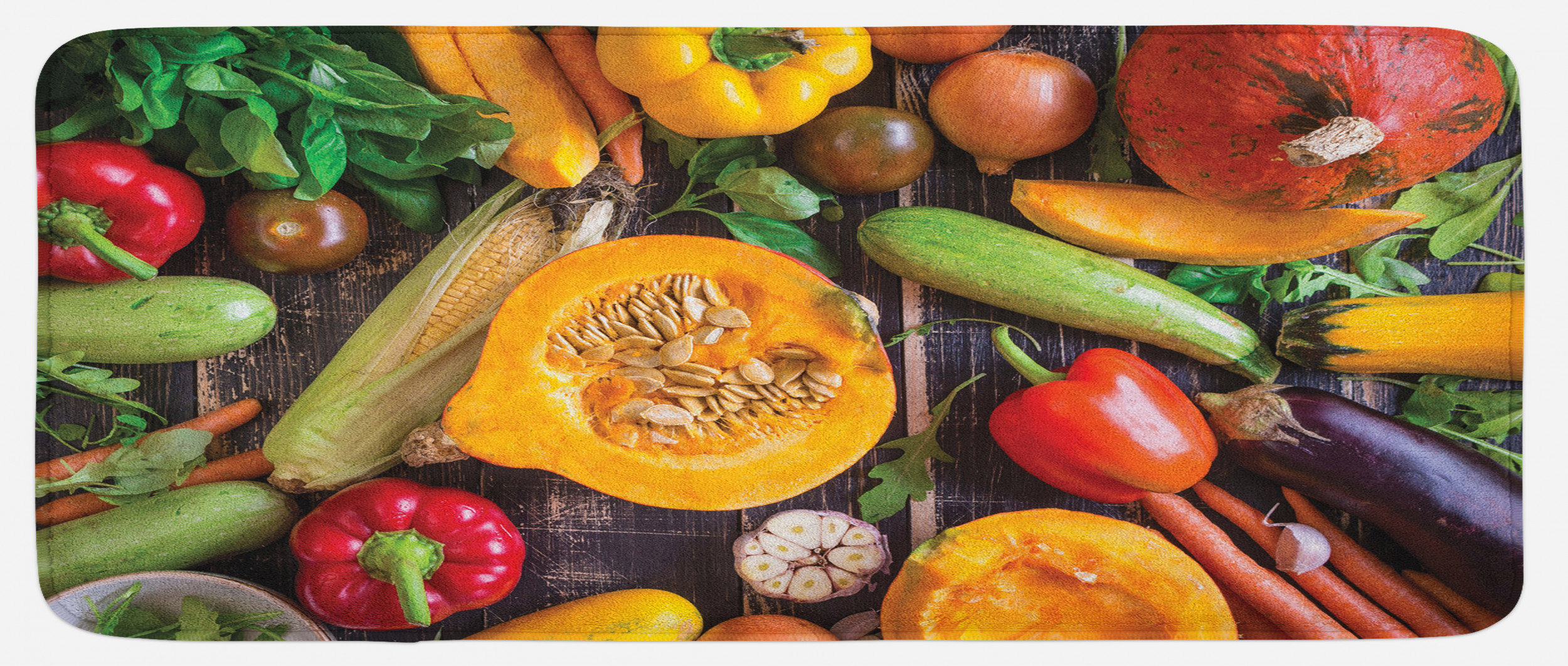 East Urban Home Fresh Vegetables Scattered On An Old Rustic Dark ...