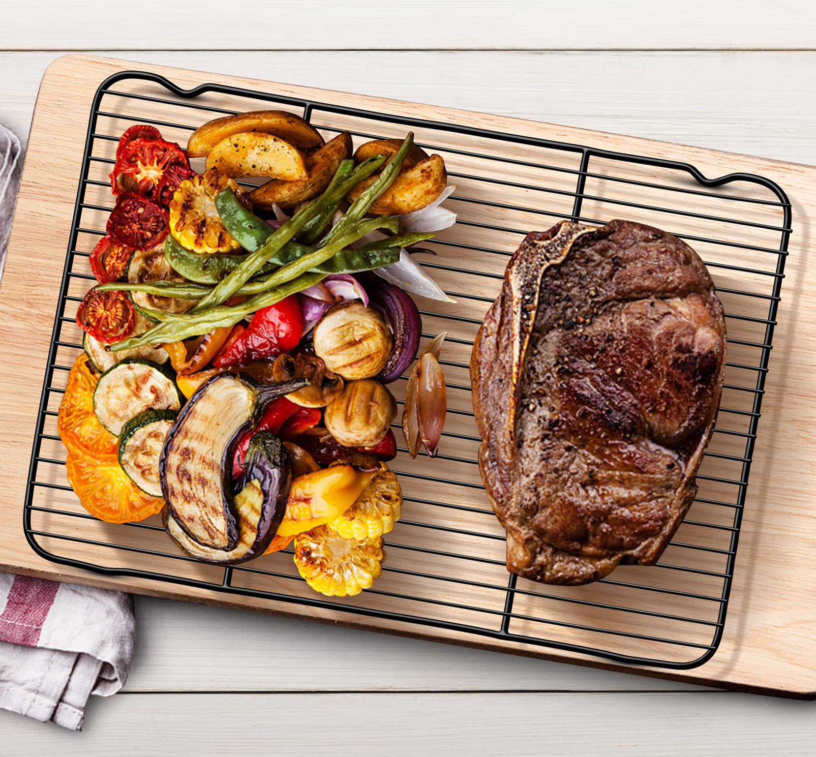 TUHOME FURNITURE LLC Set Of 2 Coated Stainless Steel Large Wire Mesh ...