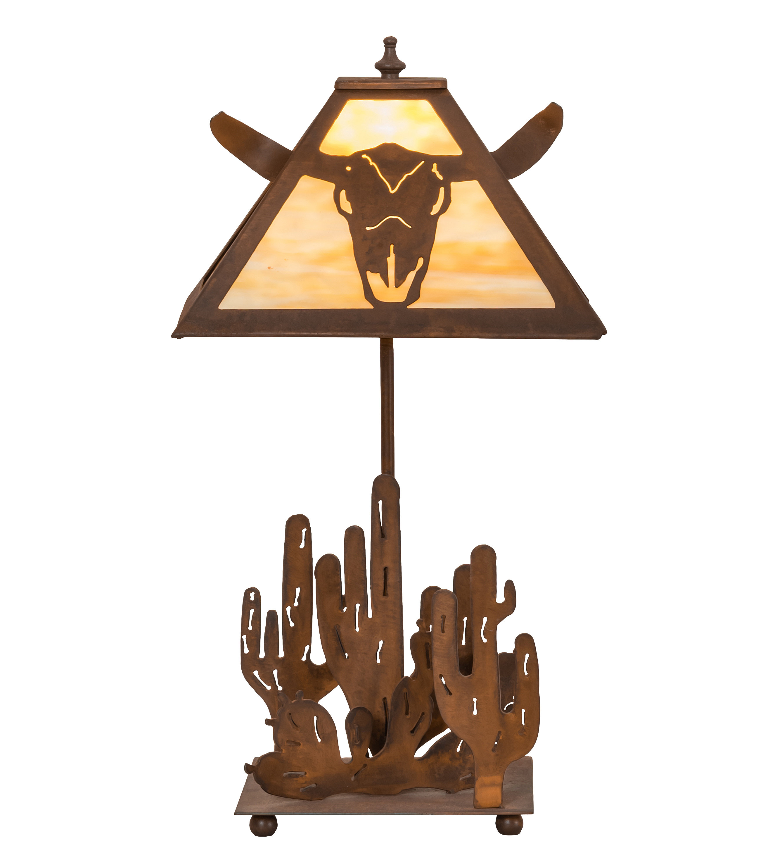Meyda Lighting Steer Skull 21" Table Lamp | Wayfair