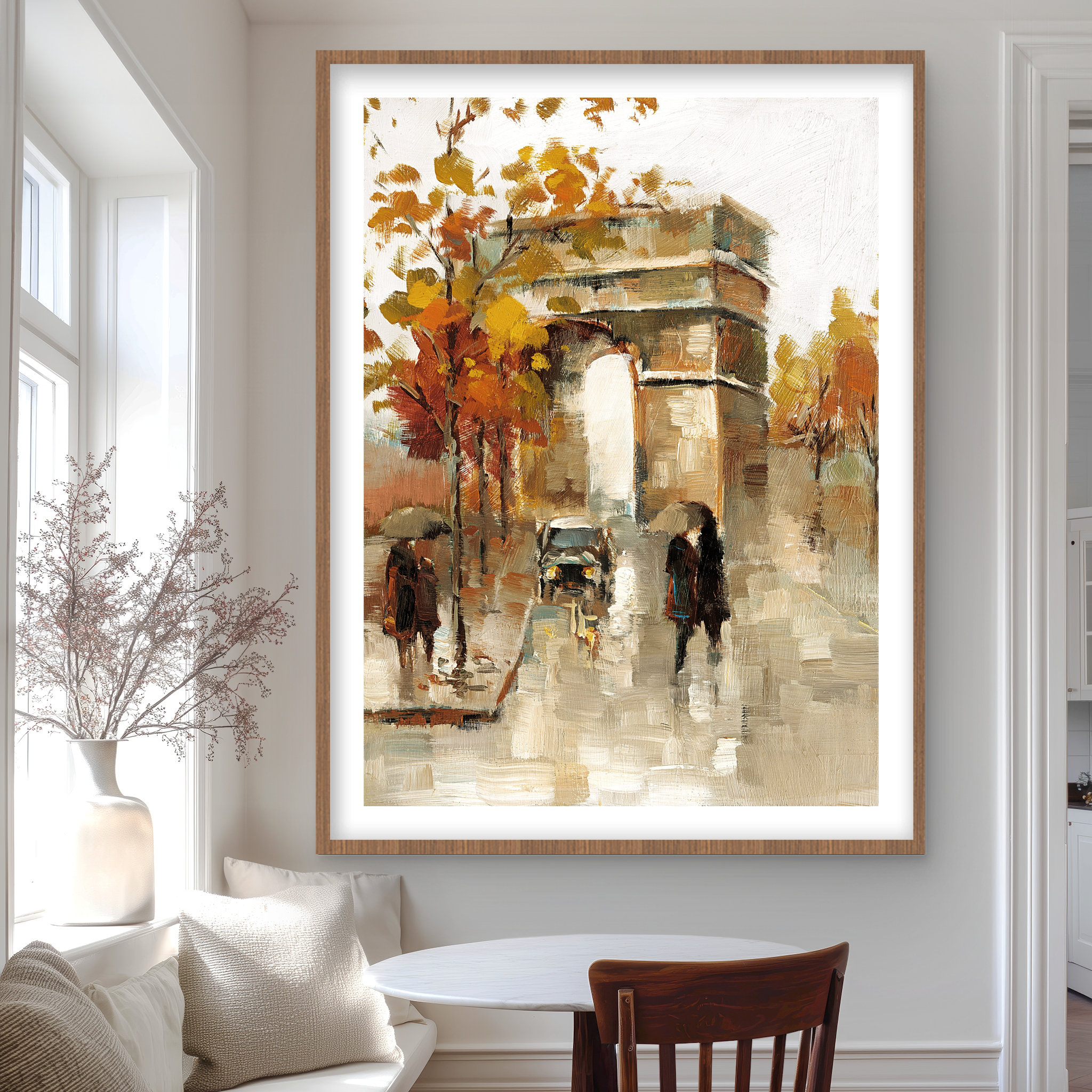 Lark Manor™ Arc de Triomphe in Autumn - Living Room Matted Print | Wayfair