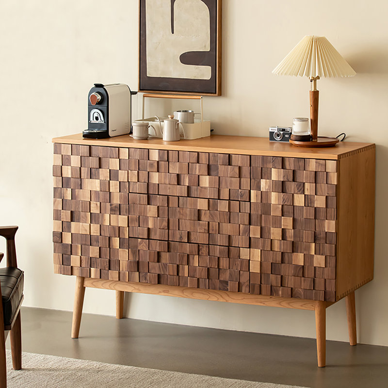 Liu's ink furniture Wabi-sabi style sideboard cabinet locker | Wayfair