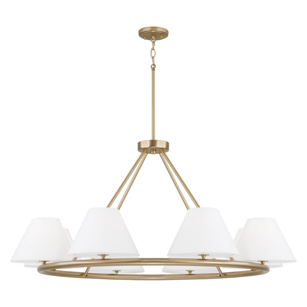 Capital Lighting 44.75"W x 20.50"H 8-Light Circular Chandelier in Matte ...