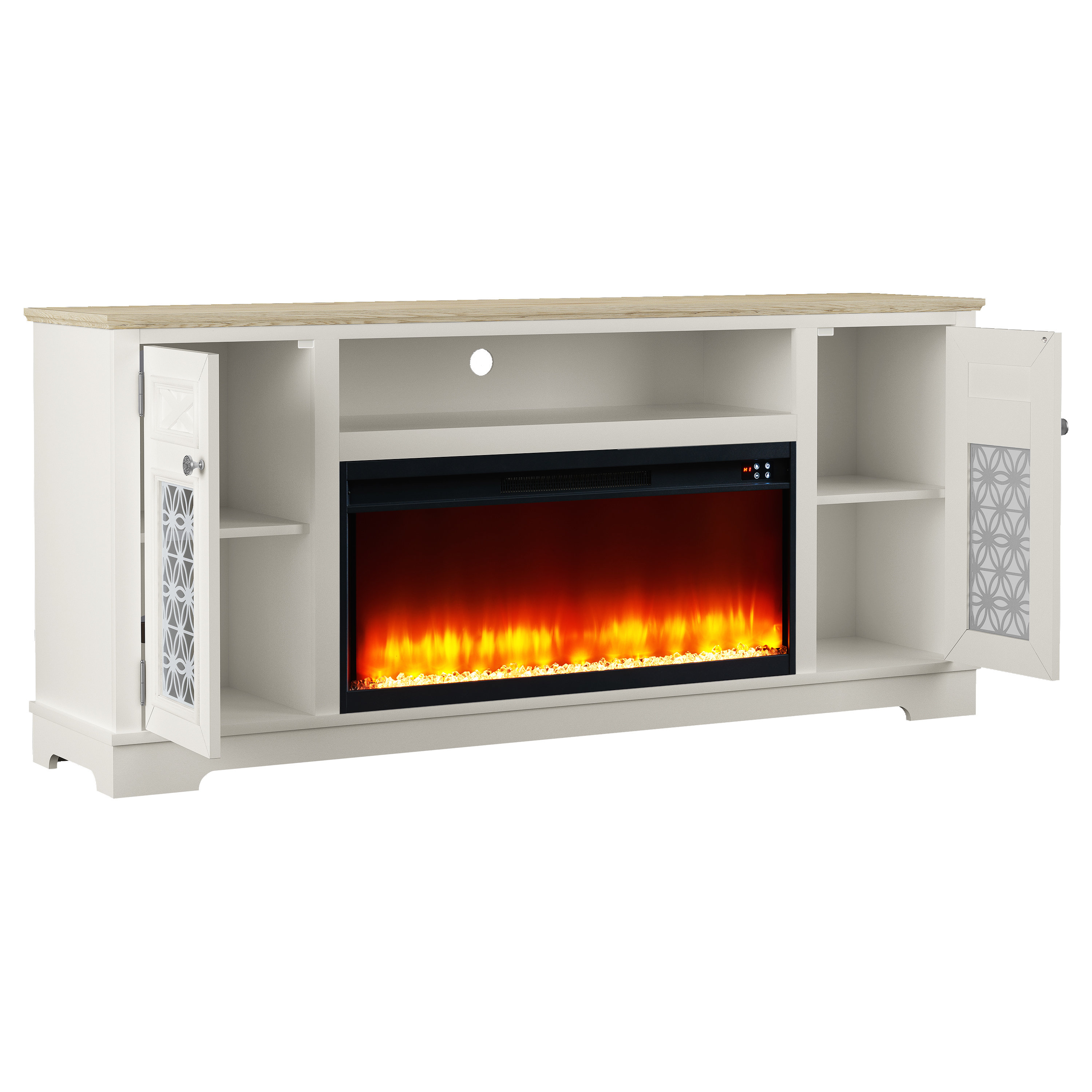 Lark Manor™ TV Stand with fireplace - Wayfair Canada