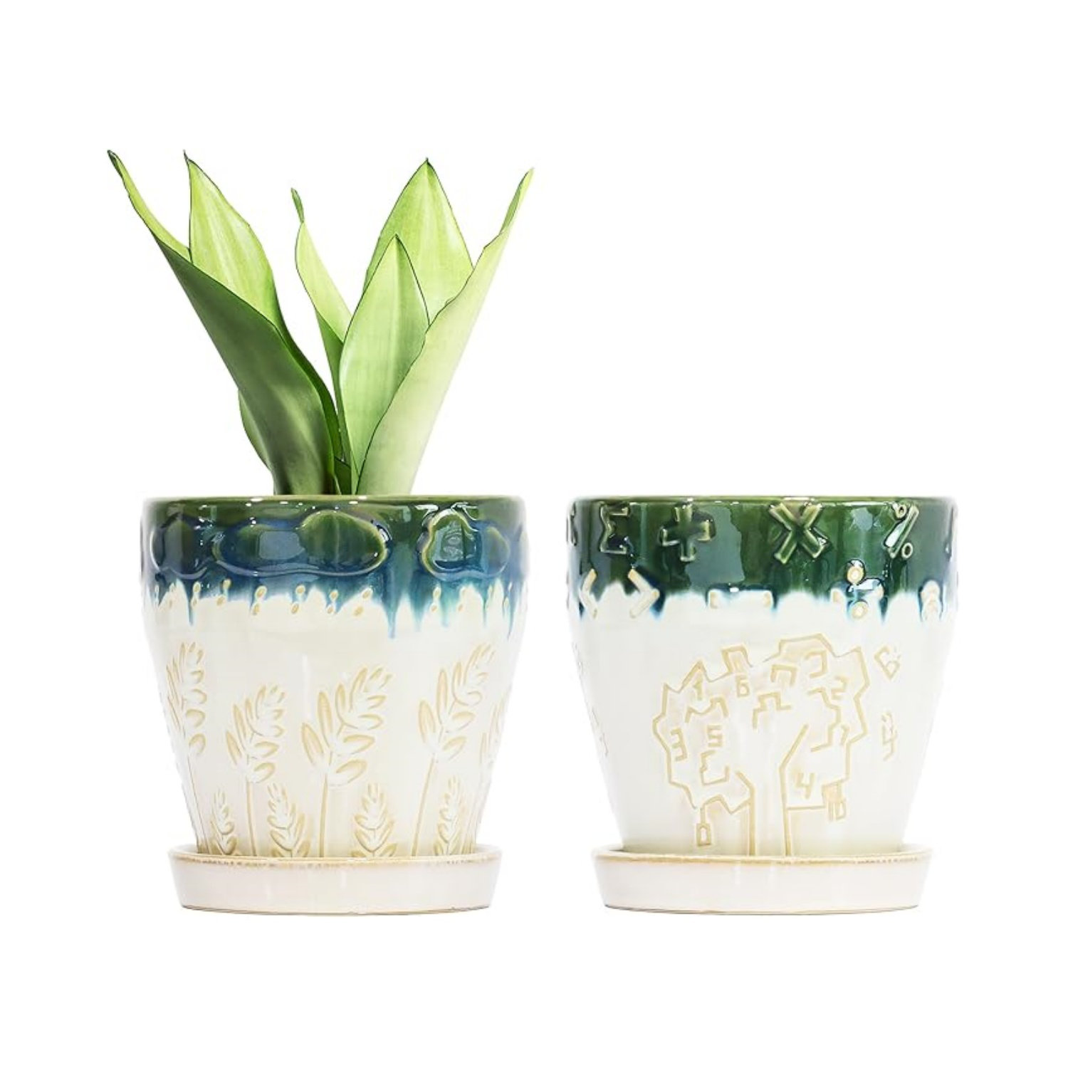 Dakota Fields 6 Inch Ceramic Planters Plant Pots For Indoor Plants With ...