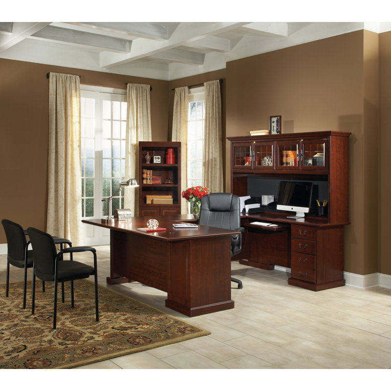 Inbox Zero Clintonville U-Shaped Executive Desk with Hutch & Reviews ...