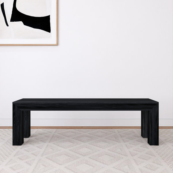 Wade Logan® Linzy Modern Wood Bench & Reviews | Wayfair