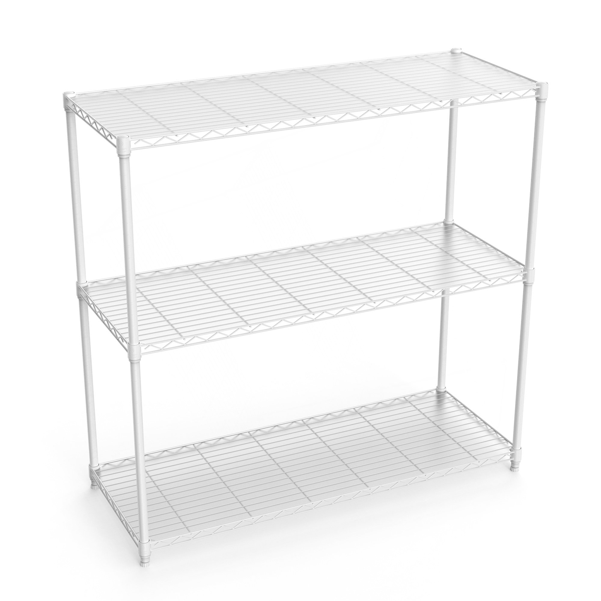 17 Stories 3 Tier Wire Shelving Unit, Nsf Height Adjustable Metal ...