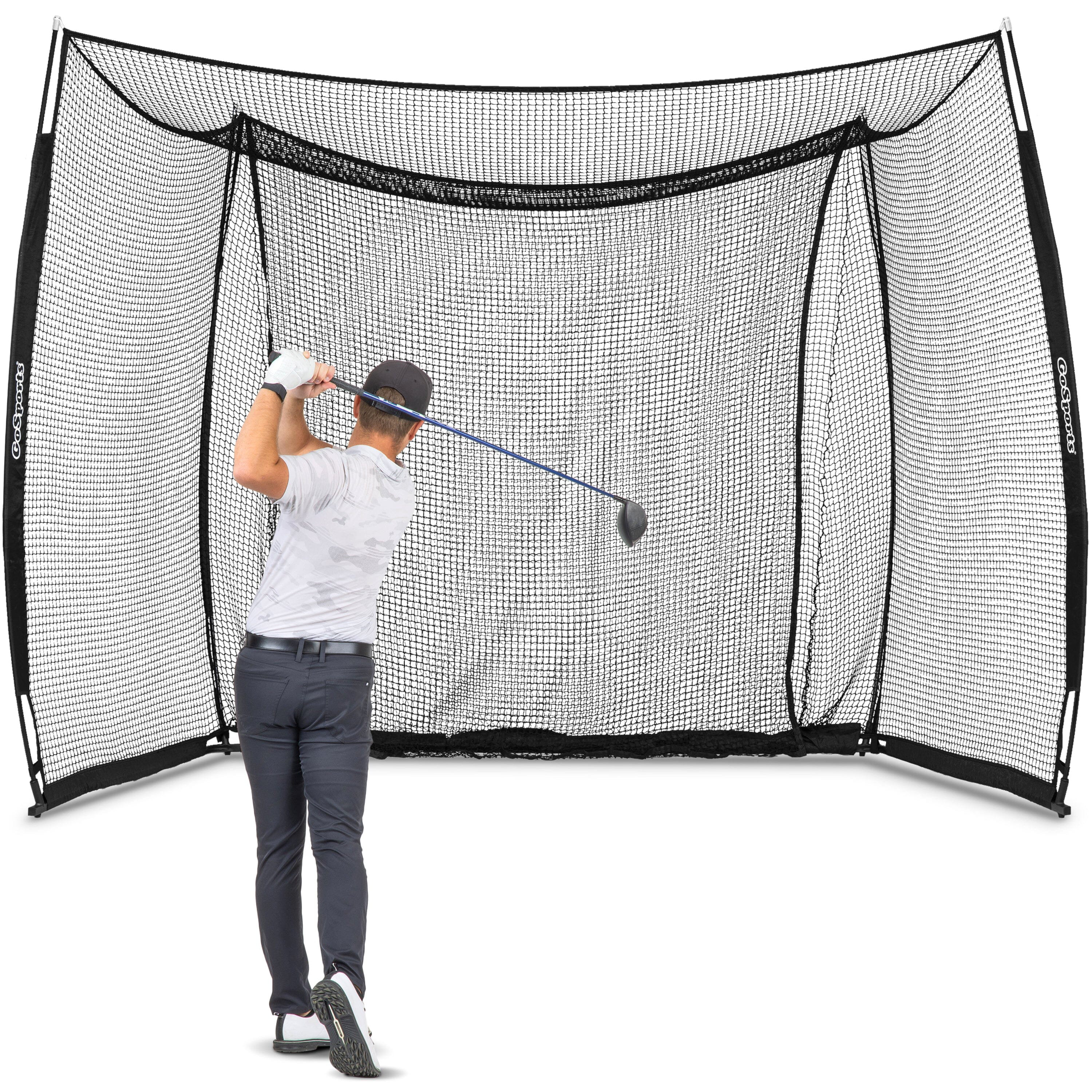 GoSports Range Cage ELITE Golf Hitting Net - Golf Simulator Enclosure ...