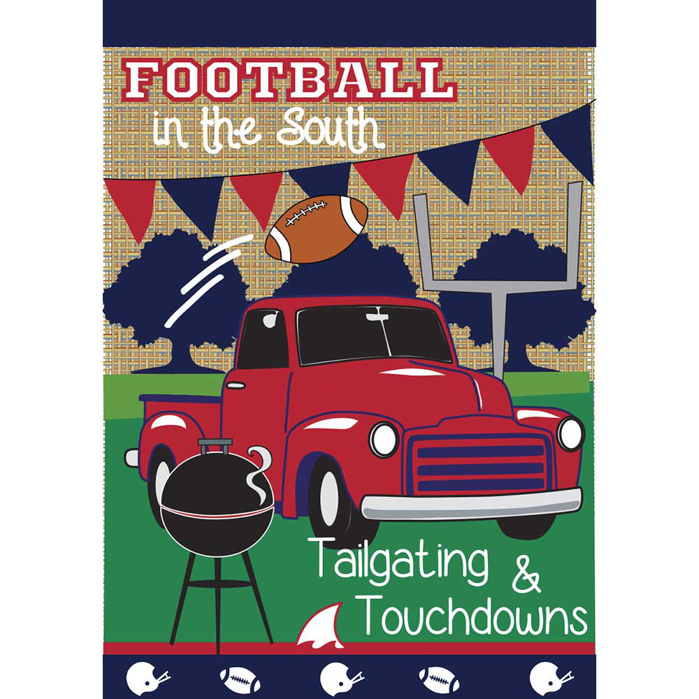 Trinx Garden, Burlap Tailgate Red & Blue - Wayfair Canada
