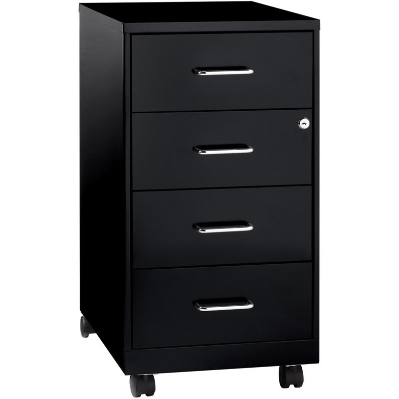 Lorell Soho 14.25'' Wide 4 -Drawer Mobile Steel File Cabinet & Reviews ...