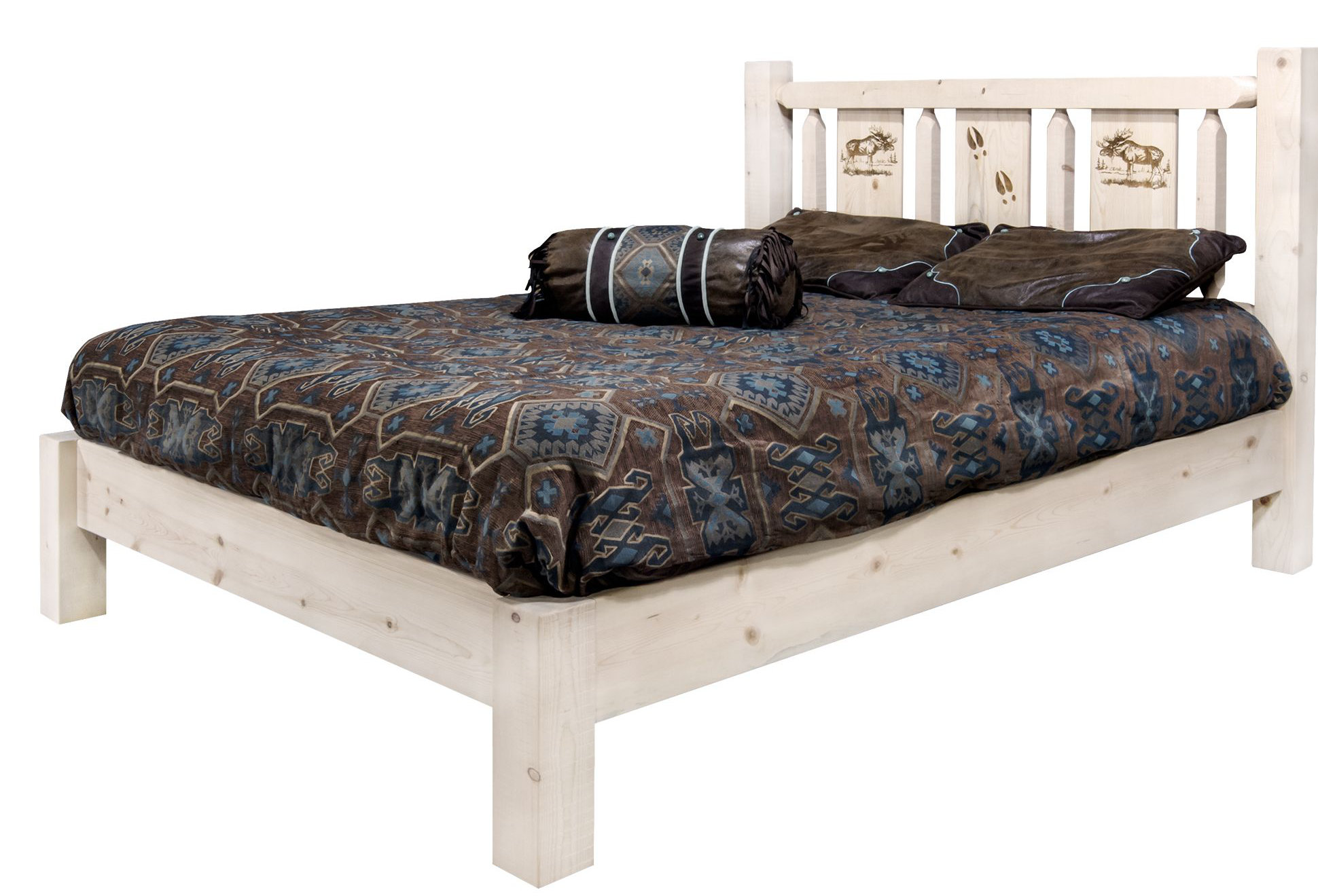 Loon Peak Jerom Laser Engraved Moose Design Platform Bed - Wayfair Canada
