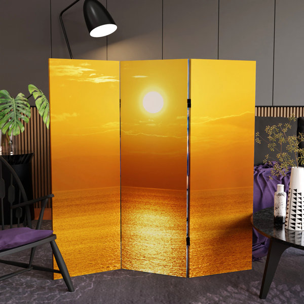 Bless international Holmquist 47.25'' W x 48'' H 3 - Panel Solid Wood ...