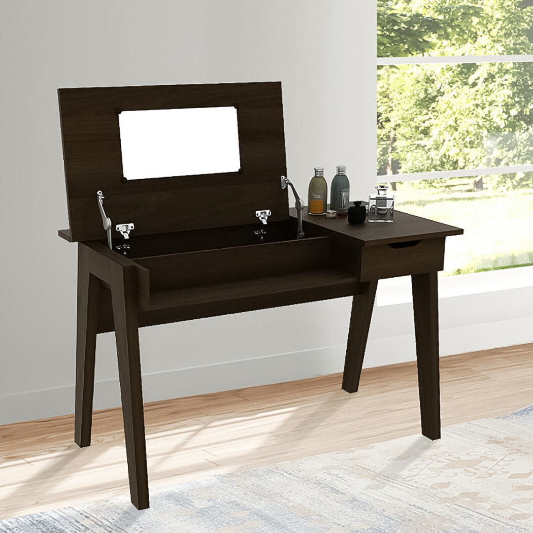 Corrigan Studio® Dressing Table With Flip Mirror And Storage Drawer ...