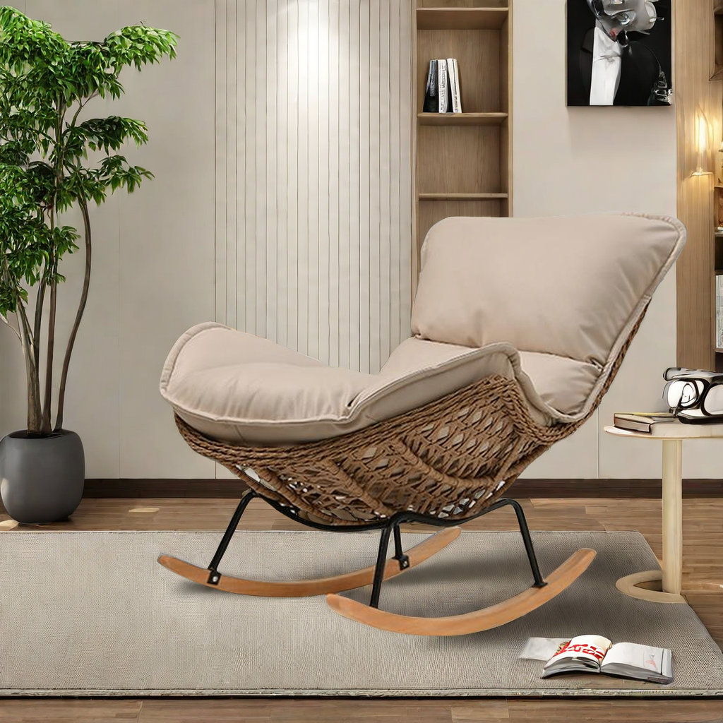 ComfySofa.s PE alloy woven rocking chair | Wayfair