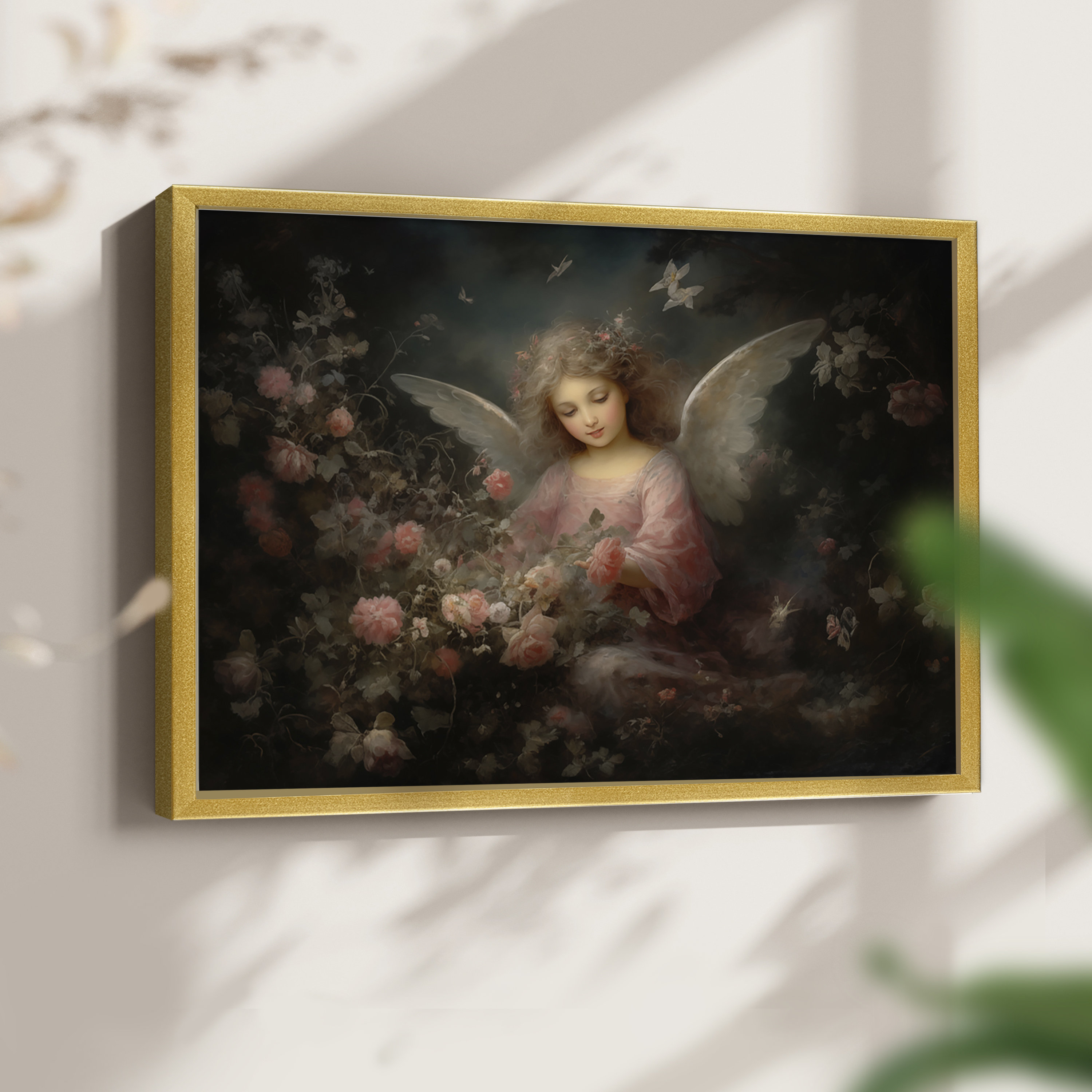 Fleur De Lis Living Angels From Above-LXX -Framed Print - Restickable ...