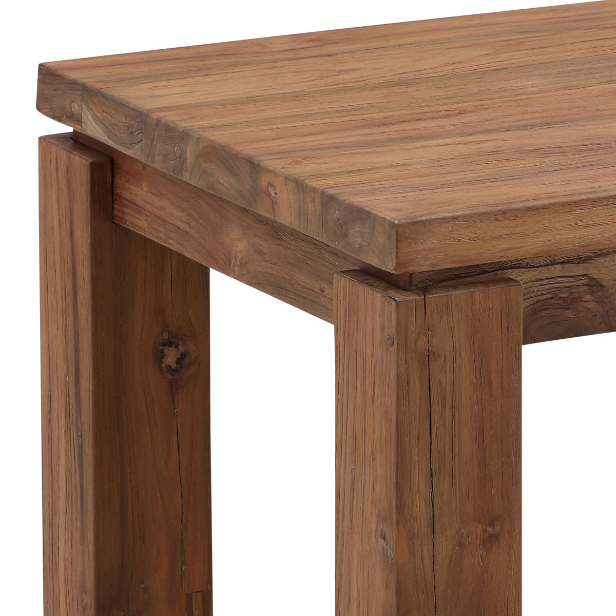 Dovetail Furniture Micah 24" Wide Reclaimed Teak Sidetable, Medium ...