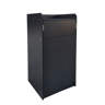 FixtureDisplays Black Restaurant Fast Food Trash Bin Receptacle with ...