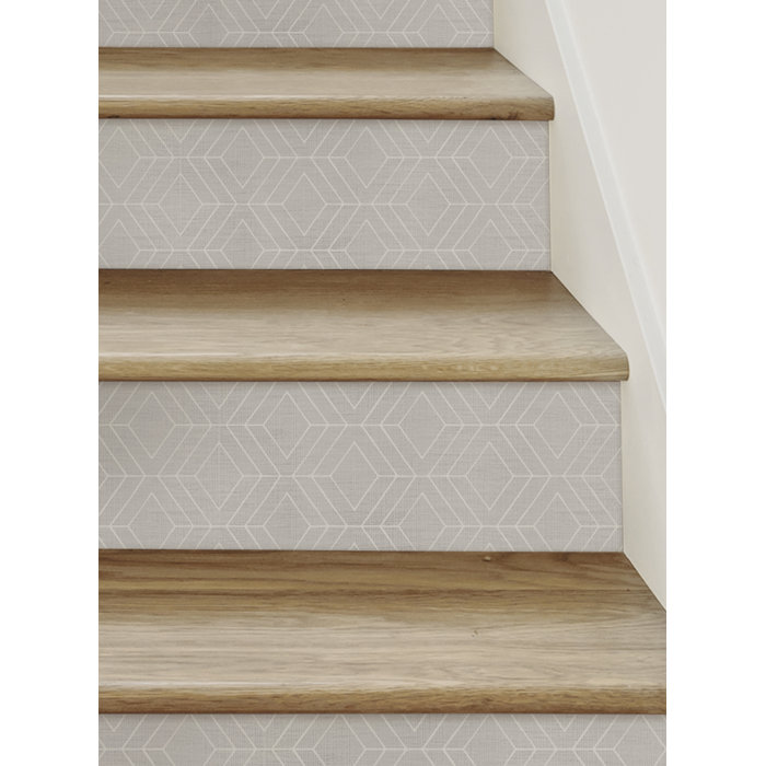 Corrigan Studio® Diamond Geometric Art Deco Lines Peel And Stick Stair ...