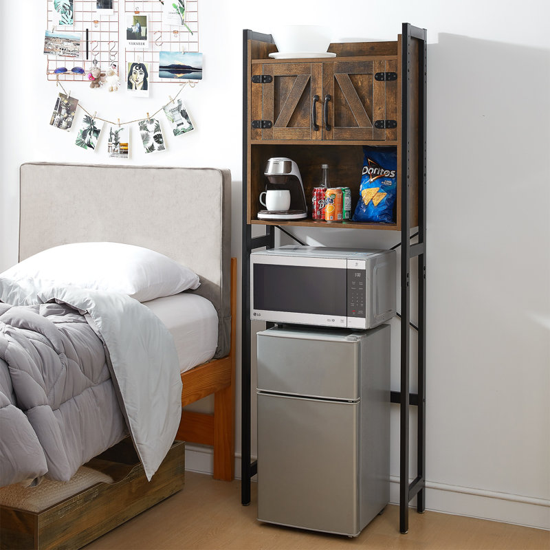 17 Stories Yak About It Farmhouse Mini Fridge Storage Cabinet | Wayfair