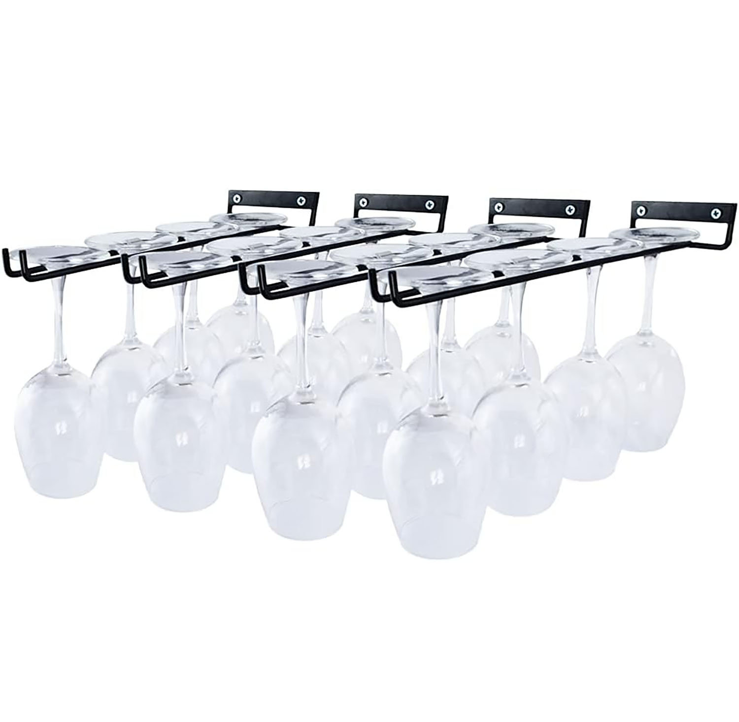 Latitude Run® 4 Packs Wine Glass Racks Cup Wall Mounted, Stemware ...