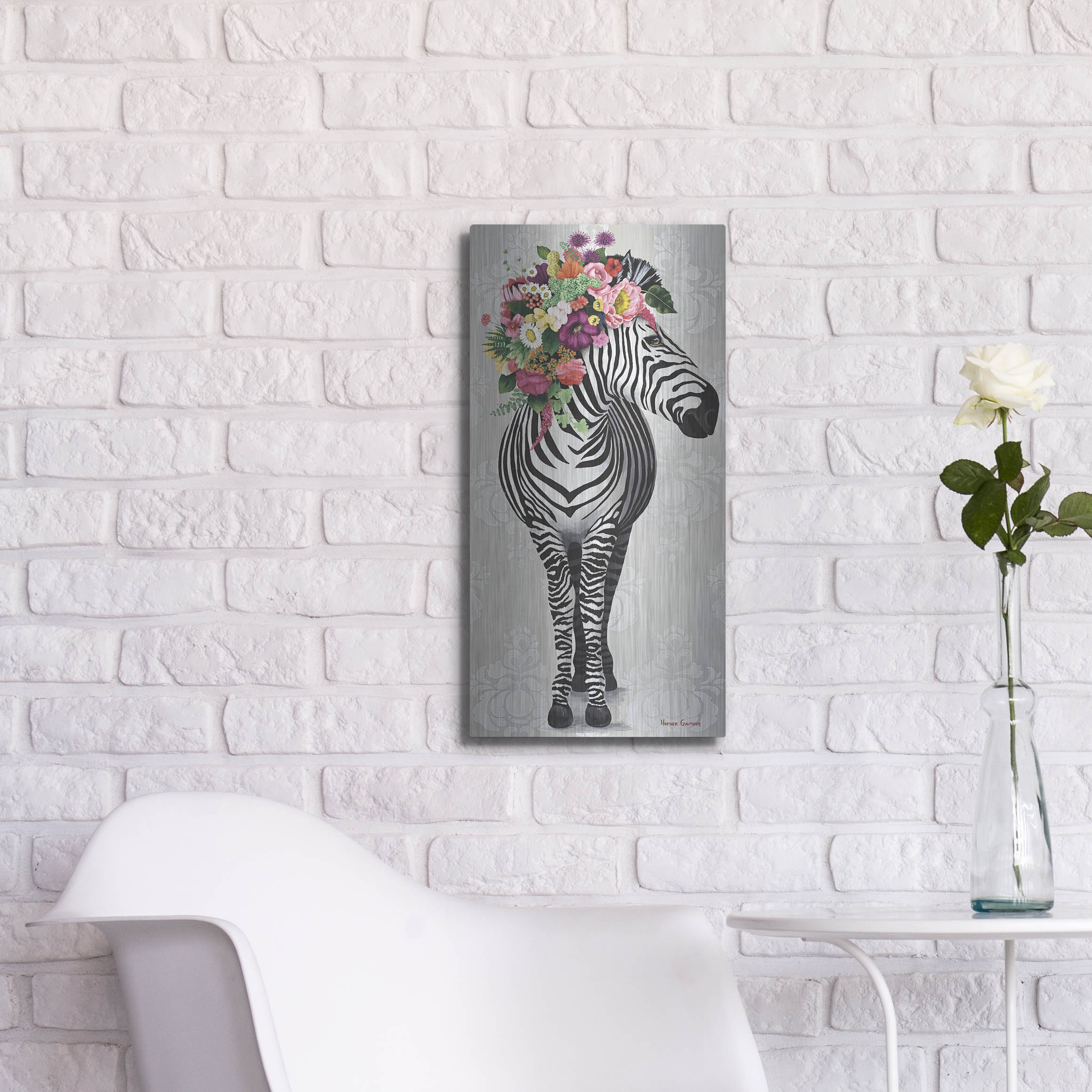 Indigo Safari 'Zebra' by Heather Gauthier Art Metal Wall Art | Wayfair