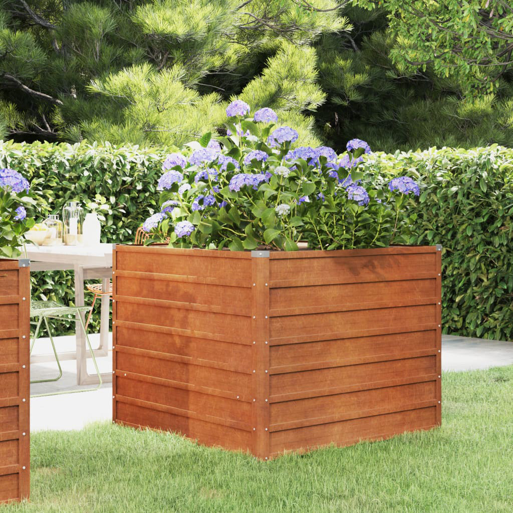 Arlmont & Co. Garden Raised Bed Rusty Corten Steel | Wayfair