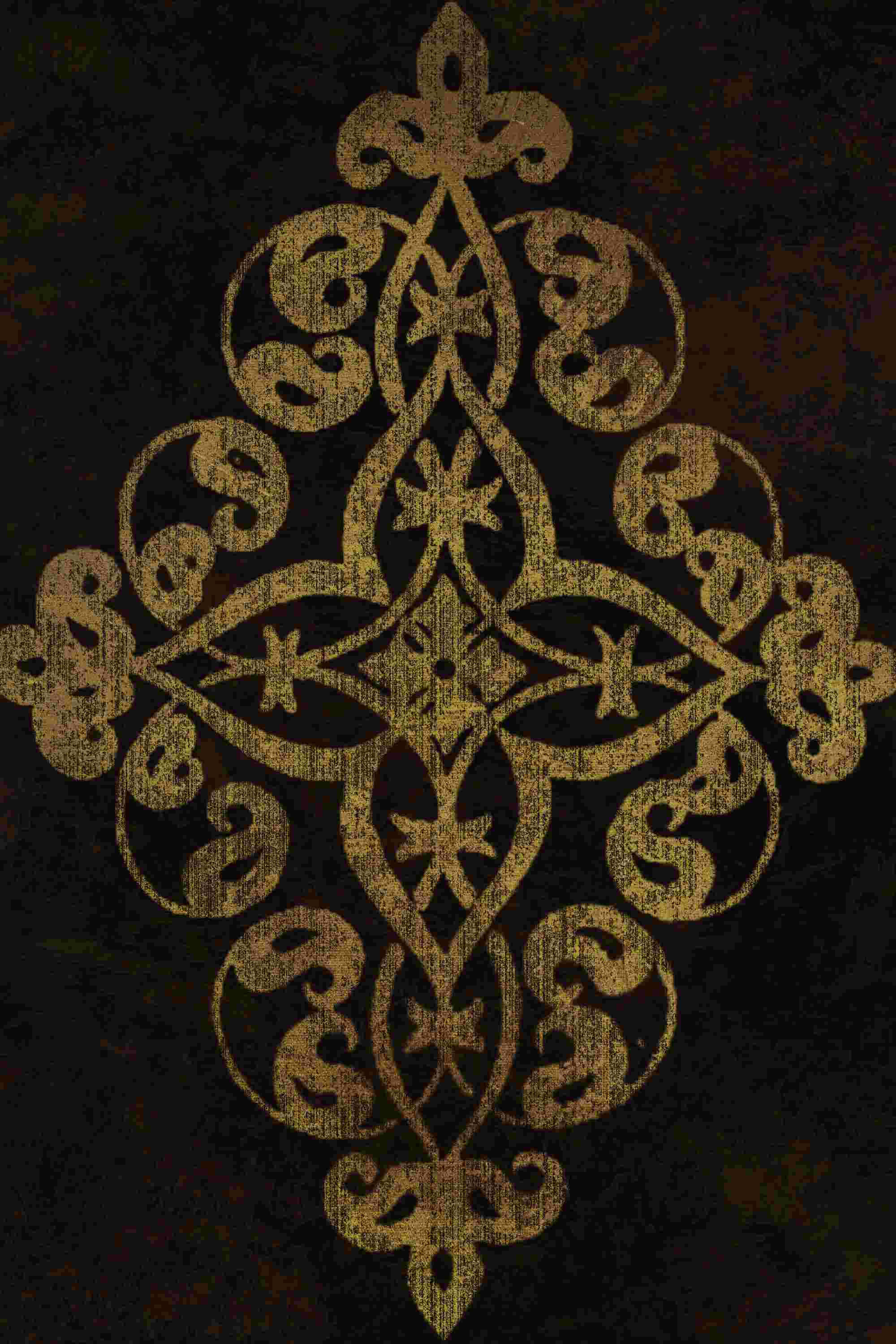 Charlton Home® Tan Symbol with Gems 1 - Wrapped Canvas Print | Wayfair