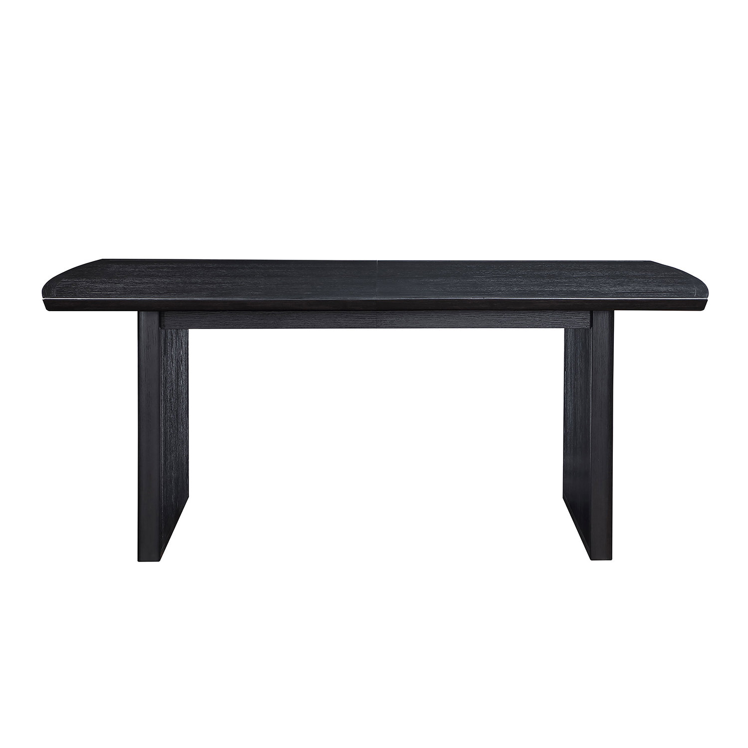 Latitude Run® Rectangular Wooden Dining Table With 1 Removable Extension Leaf In Black | Wayfair